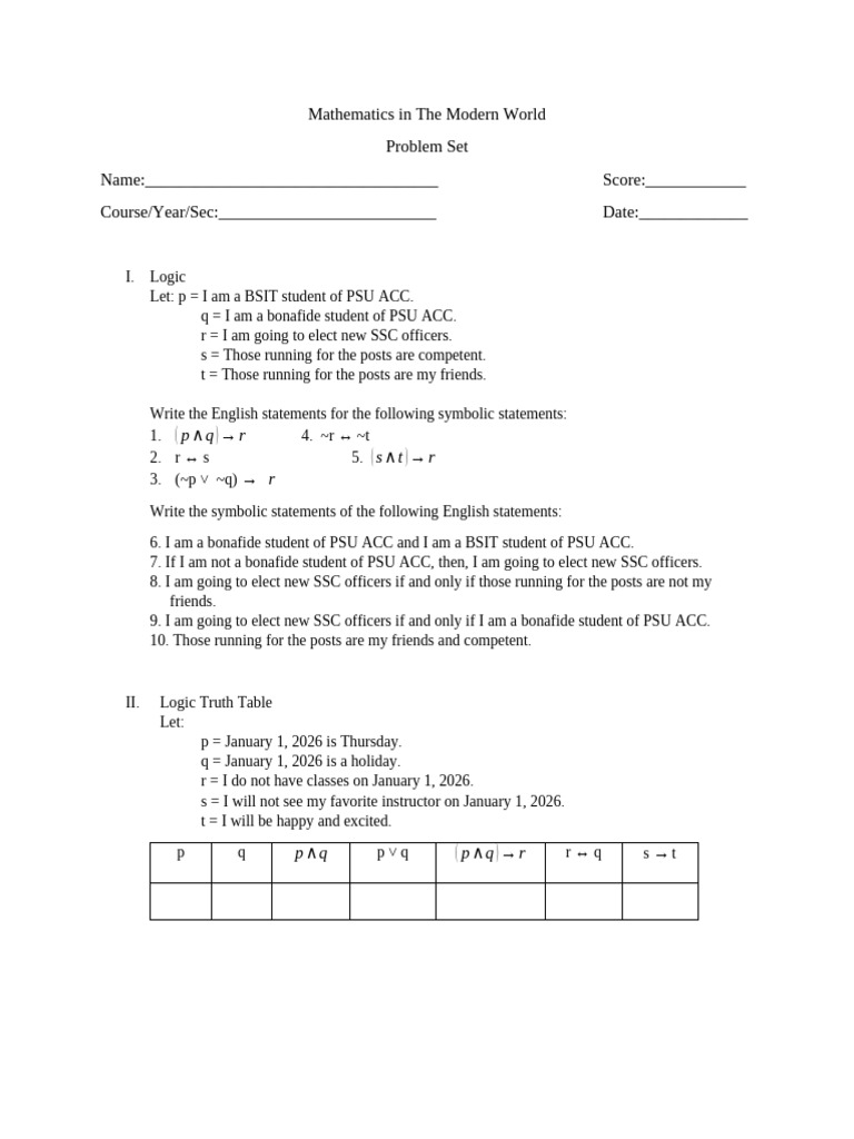 Logic and Problem-Solving in Math | PDF | If And Only If | Chess