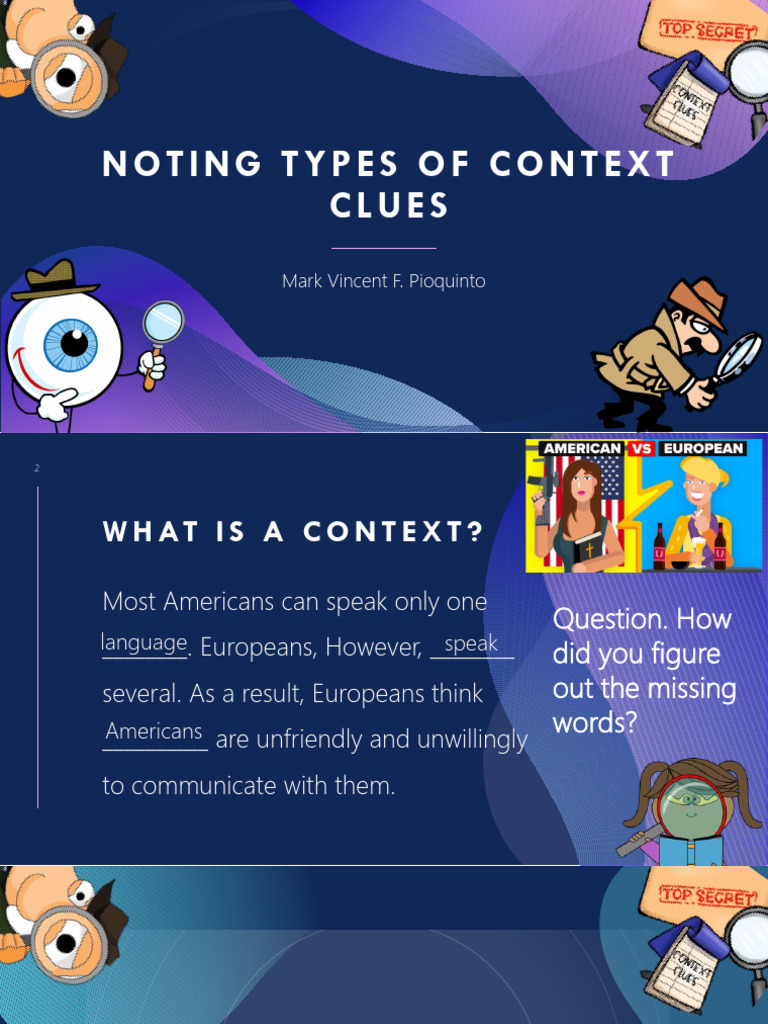 Noting Types of Context Clues | PDF