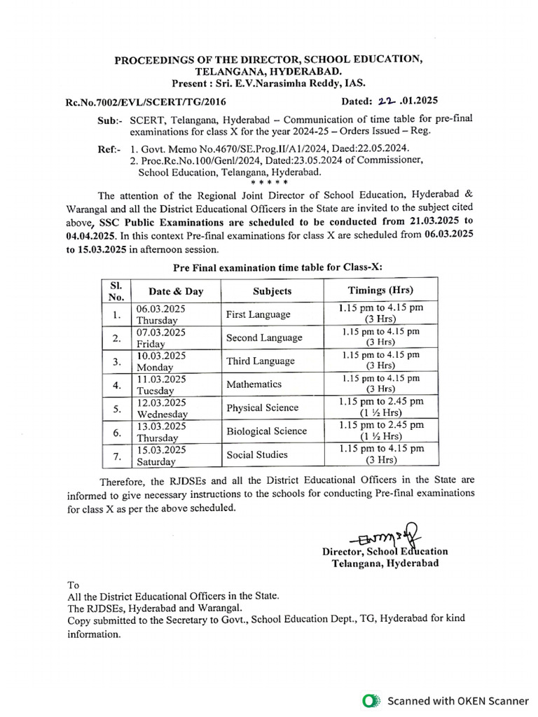 Pre-Final Examinations For Class X | PDF