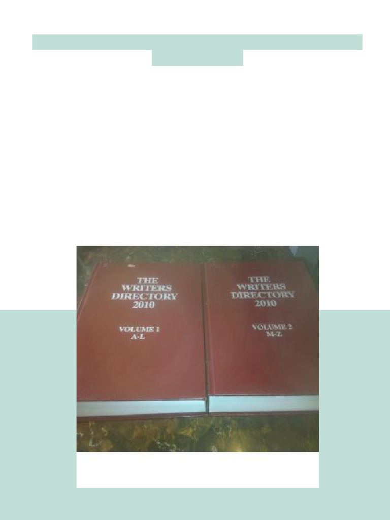 The Writers Directory 2010 2010th Edition Lisa Kumar Online Version ...