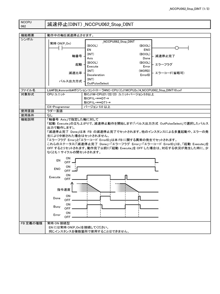 NCCPU062 Stop DINT | PDF