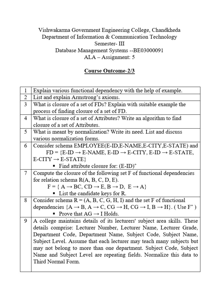 DBMS Assignment 5 | PDF