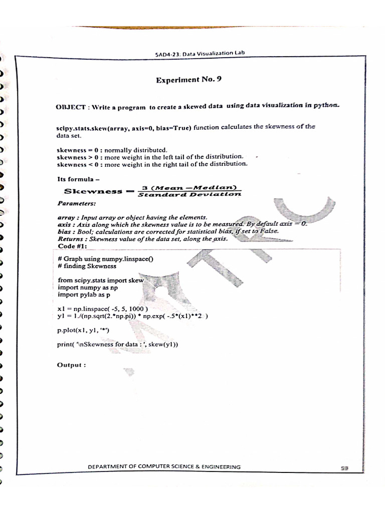 Data Visualization Lab - Exp 9. | PDF