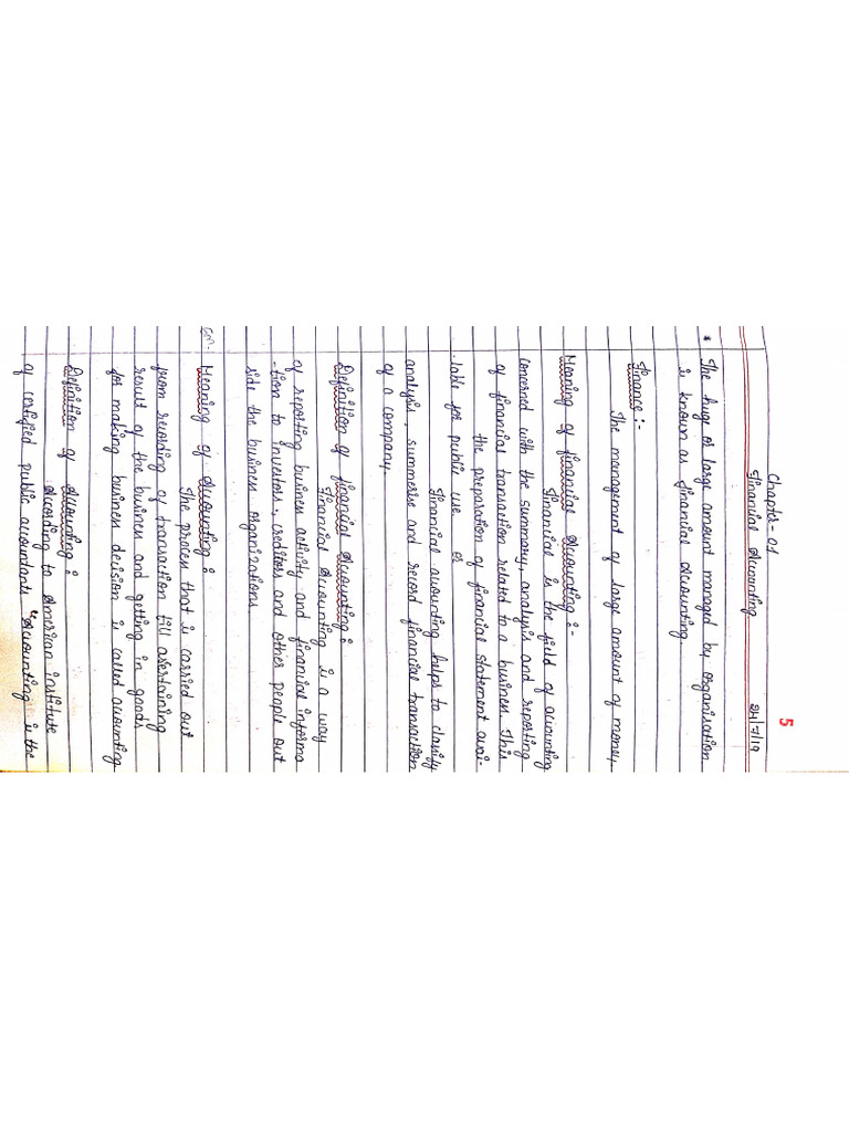 1st Bcom Fa Notes | PDF