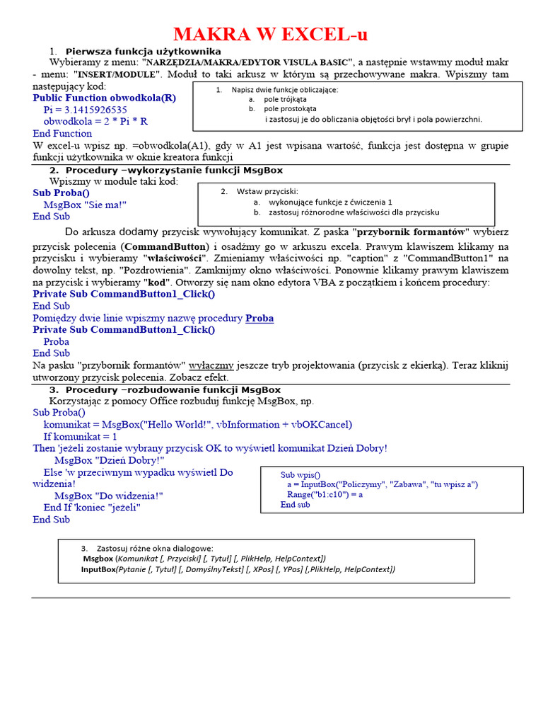 Makra W Excel | PDF