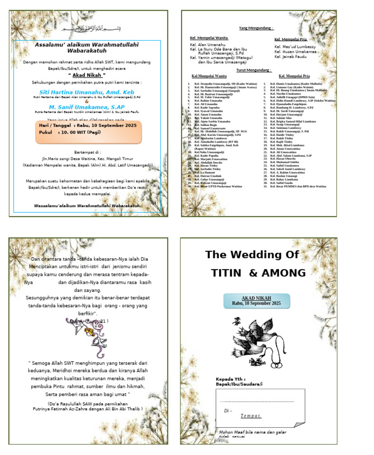 Undangan Akad Nikah & Resepsi 2025 - Copy 002 | PDF