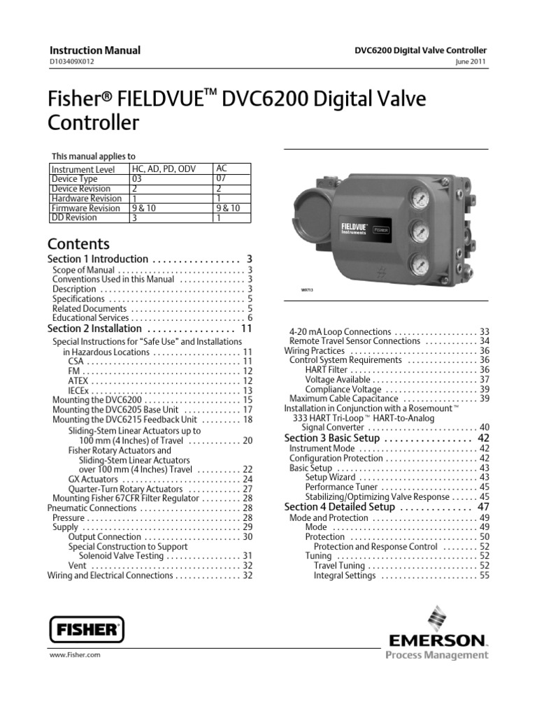Dvc6200 Manual | PDF | Actuator | Valve