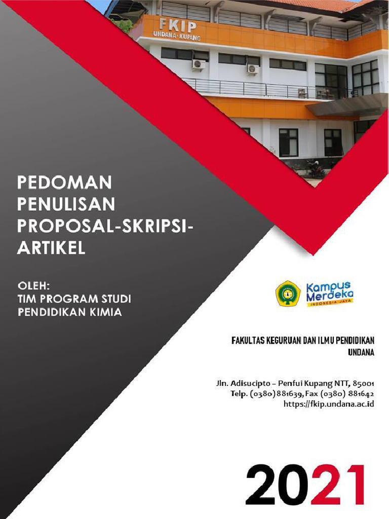 Pedoman Penulisan Proposal Skripsi S1 Pend Kimia 2021 Ok | PDF