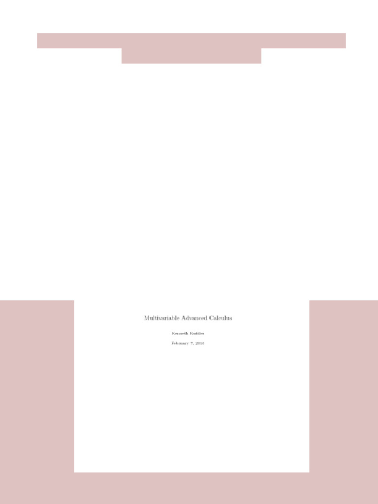 Multivariable Advanced Calculus Kenneth L. Kuttler Download Full ...