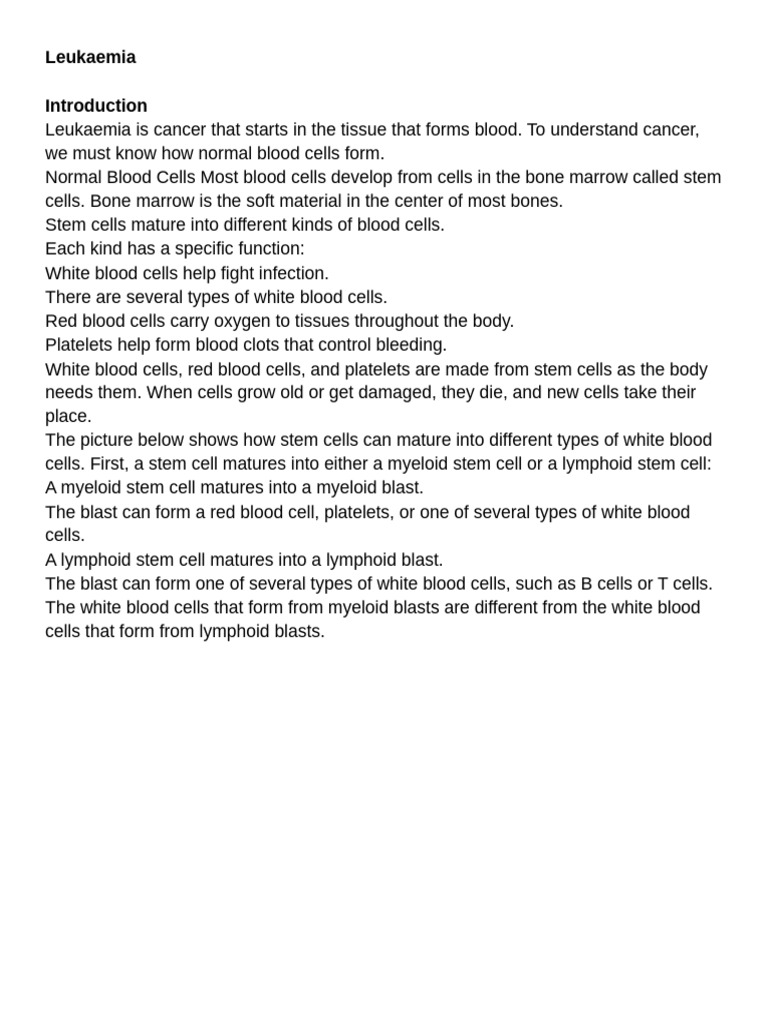 Leukemia Clinical 1 Seminar | PDF | Leukemia | White Blood Cell