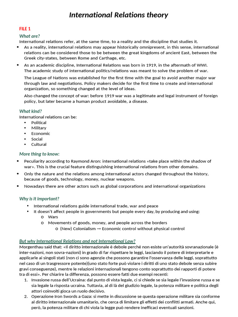 International Relations Theory | PDF | Global Politics | Political Science