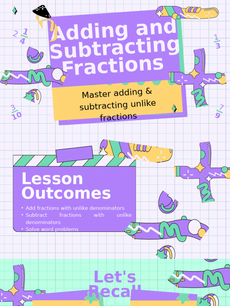 Mastering Unlike Fraction Operations | PDF | Mathematical Objects ...