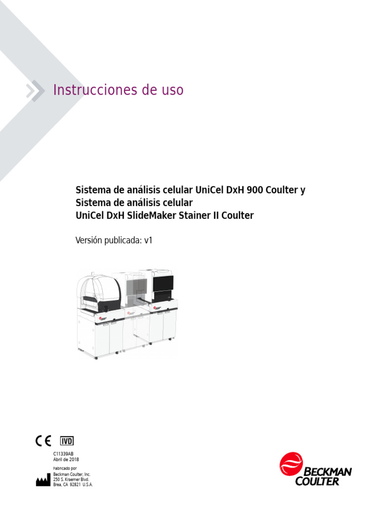 Instrucciones UniCel DxH 900 y SMS II | PDF | Residuos | Archivo de ...