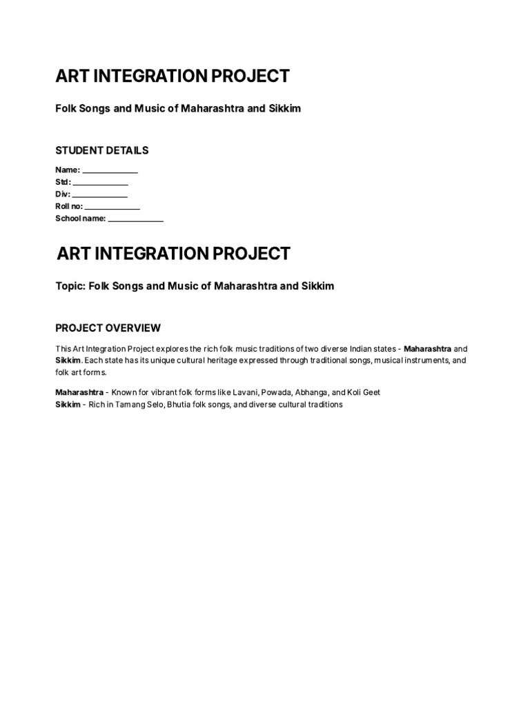 Art Integration Project With Images | PDF | Symmetry