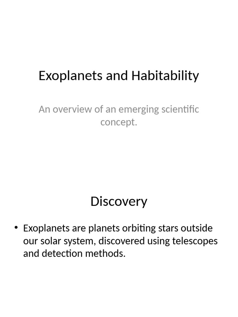 Exoplanets and Habitability | PDF