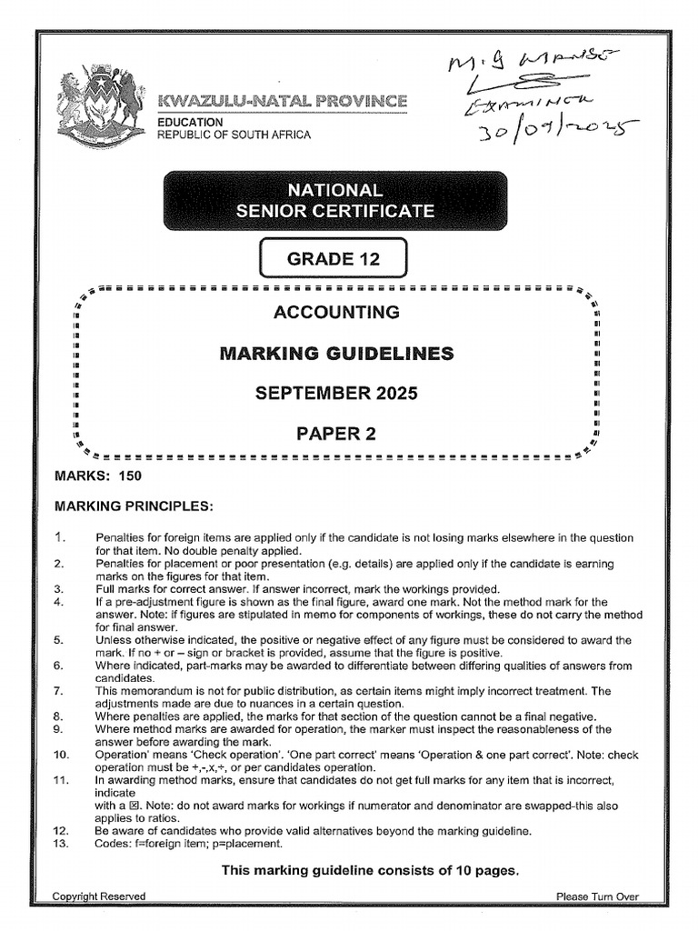 Accounting p2 September 2025 MG Final | PDF