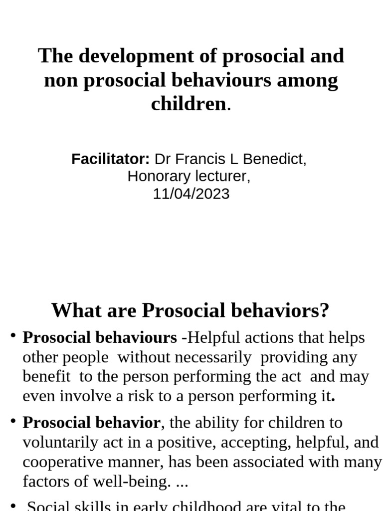 Prosocial Behaviours 1 | PDF | Learning | Cognitive Science