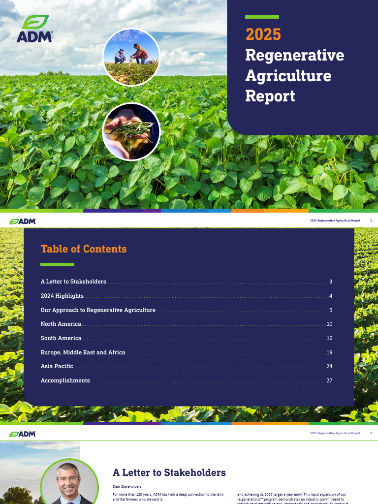Adm Regen Ag Report 2025 Final | PDF | Agriculture | Fertilizer