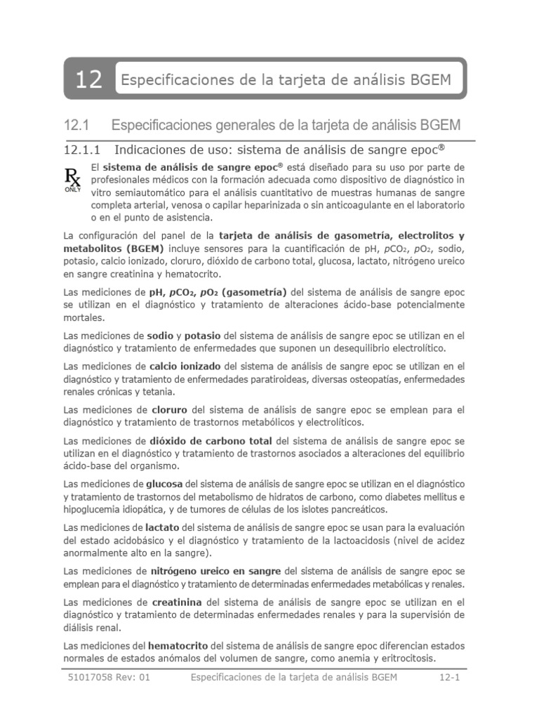 Análisis BGEM para Coagulación Arterial | PDF | Sangre | Especialidades ...