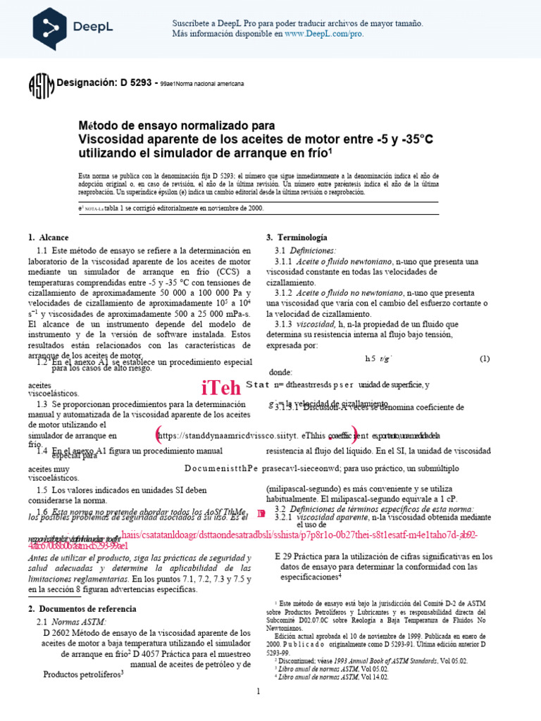 Astm-D5293-99ae1 Viscosidad Aparente Ccs Ingles Es - Unlocked | PDF ...
