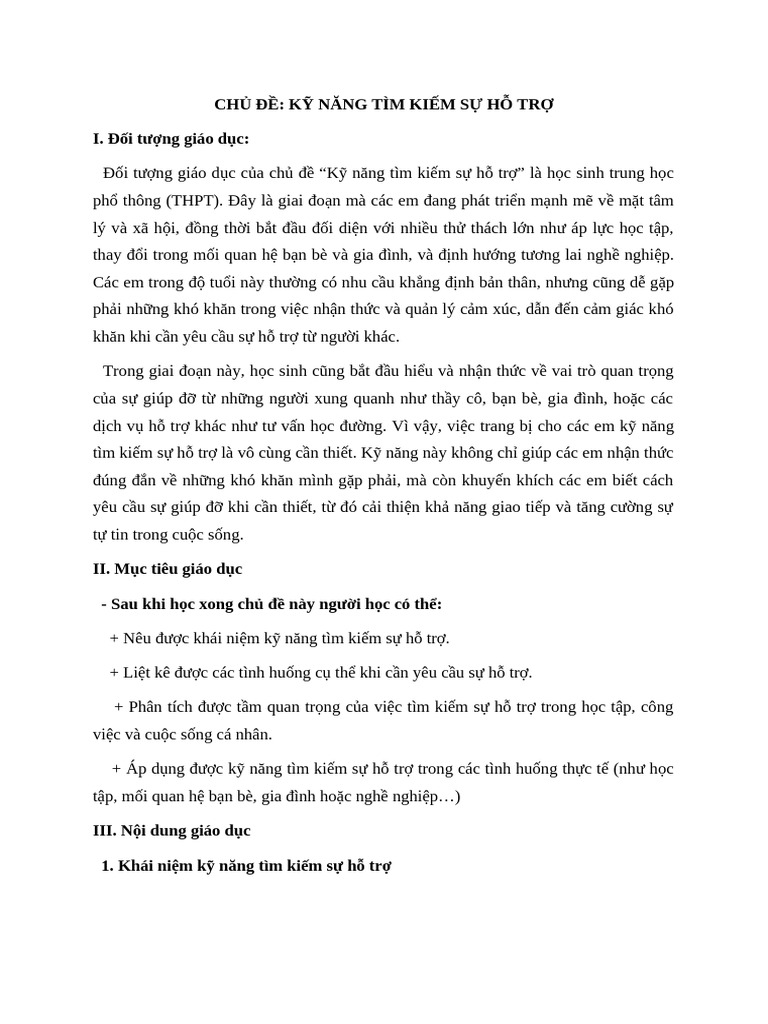 Kỹ Năng Tìm Kiếm Sự Hỗ Trợ.fix | PDF