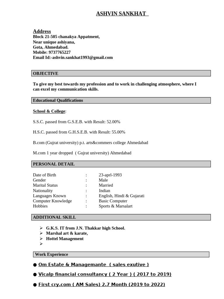Ashvin CV Updated New | PDF