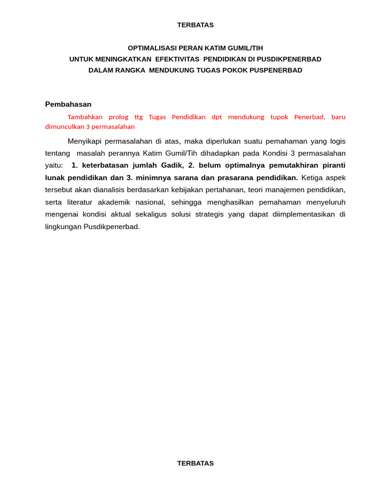 Optimalisasi Katim Gumil untuk Pendidikan | PDF