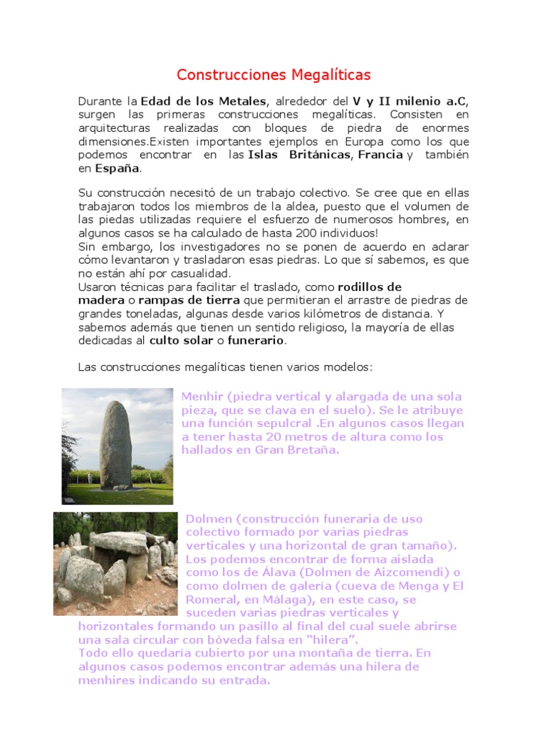 Construcciones Megalíticas | PDF | Stonehenge | Arqueología