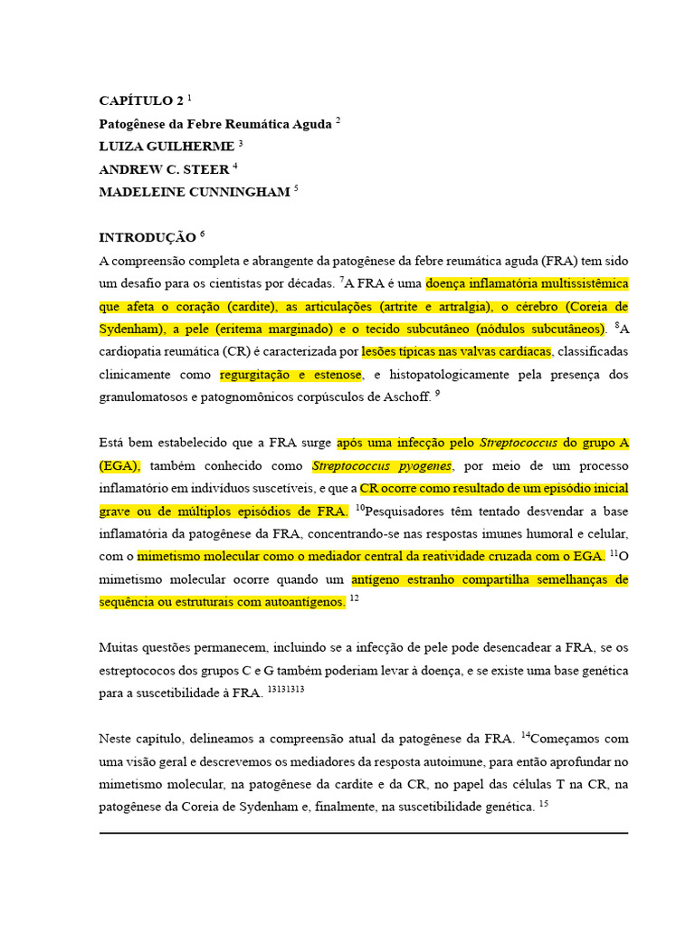 Patogênese da Febre Reumática Aguda | PDF | Sistema imunológico | Anticorpo