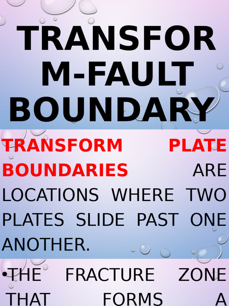 9.transform Fault Boundary | PDF | Plate Tectonics | Fault (Geology)
