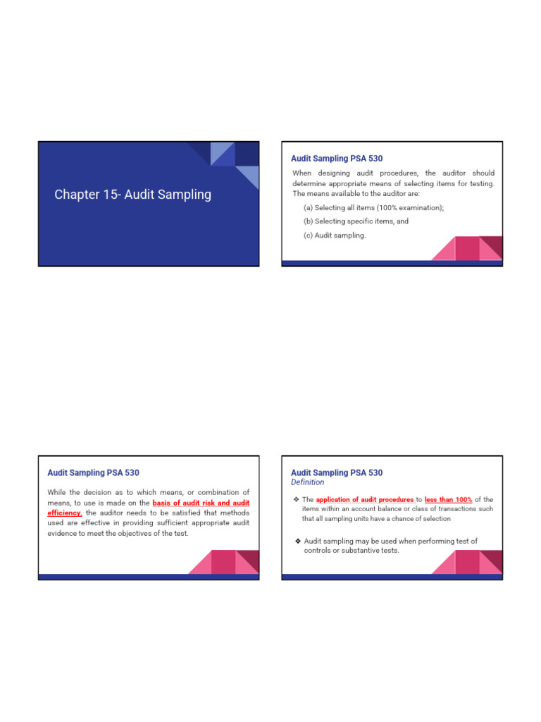 Audit Sampling Techniques Explained | PDF | Audit | Sampling (Statistics)