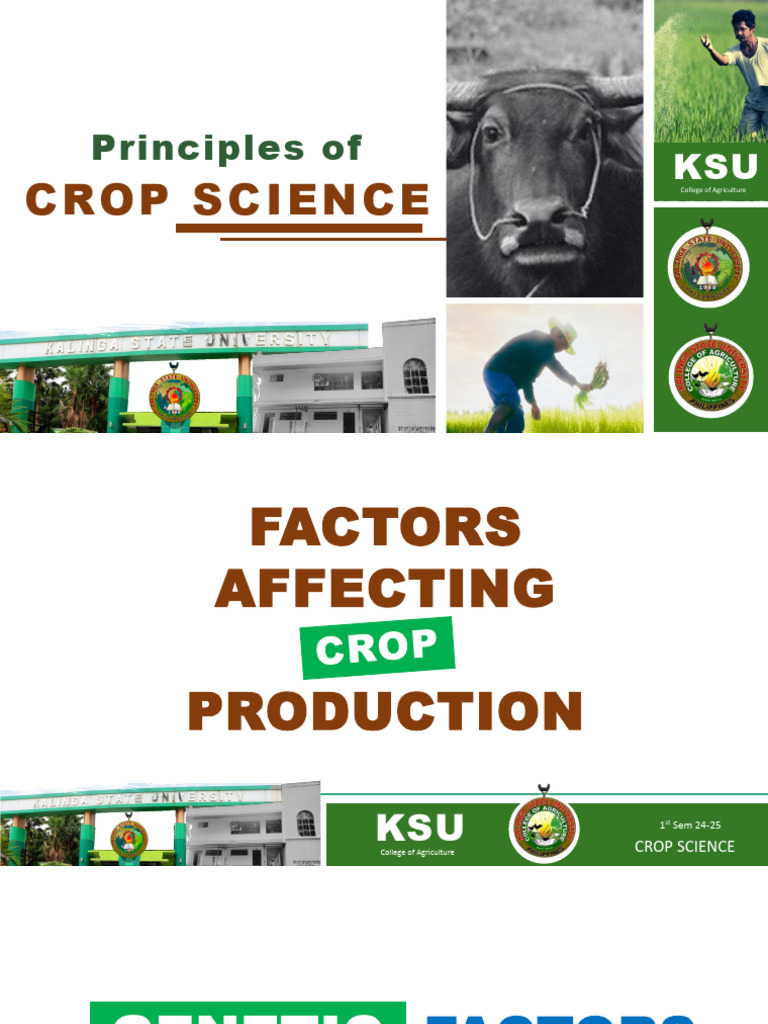 Crop Sci Factors Affecting Plant Growth | PDF | Dominance (Genetics) | Genotype