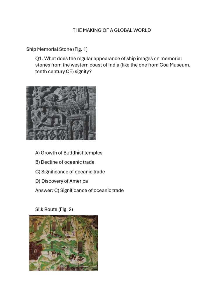 The Making of A Global World MCQ | PDF