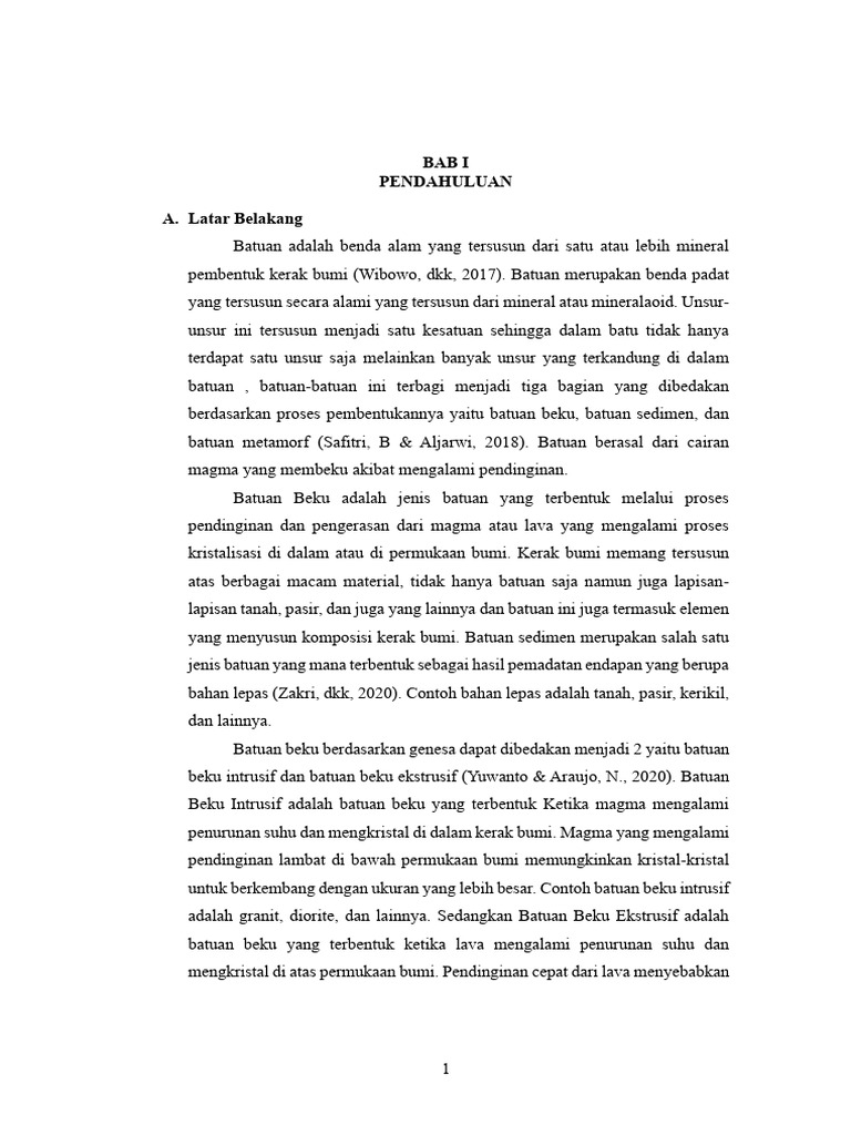 Pengertian dan Jenis Batuan Beku | PDF