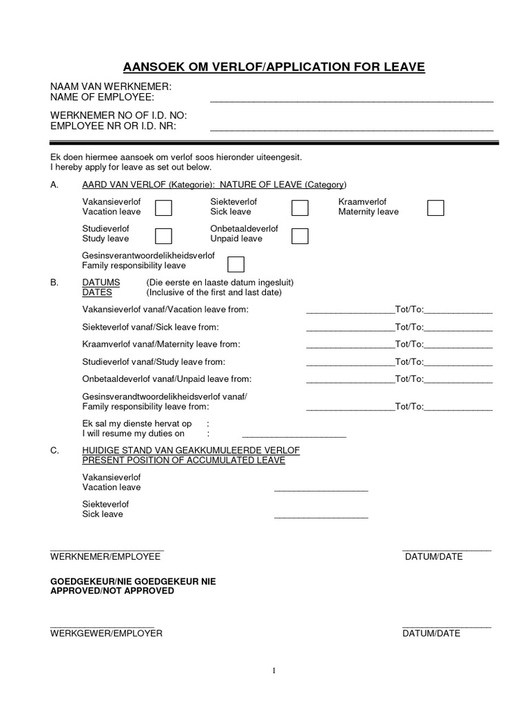 Leave Form | PDF