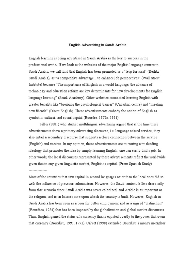 Ideas For Calx | PDF | English Language | Saudi Arabia