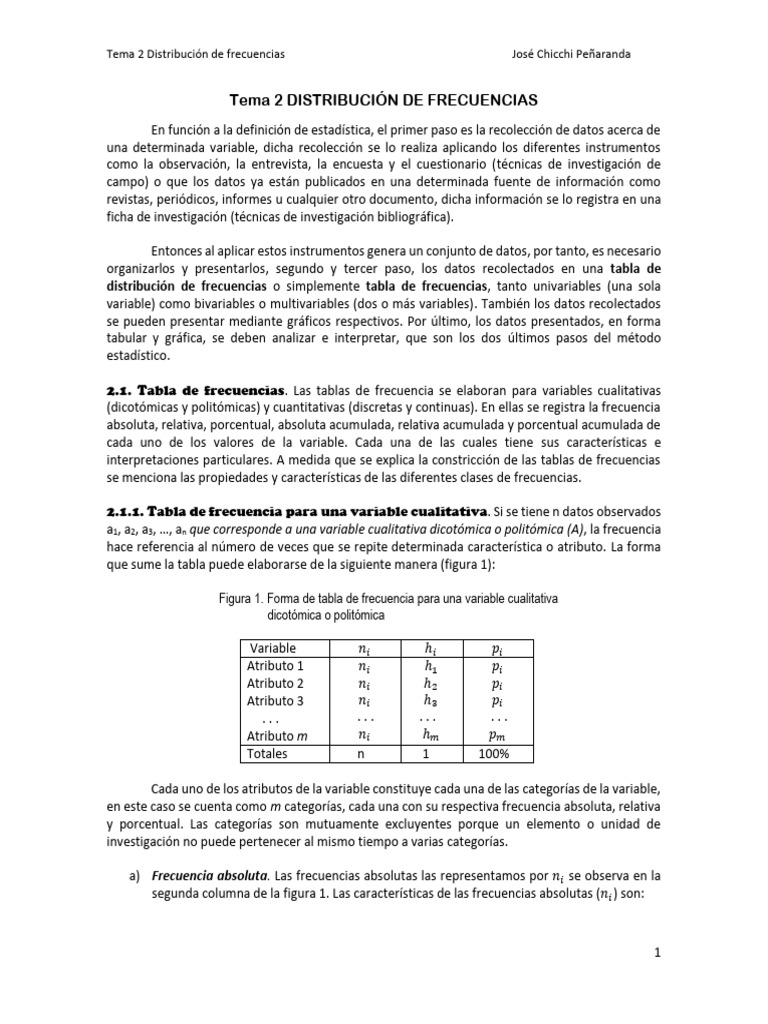 Tema 2 Tabla de Frecuencias Adm 106 2023 | PDF | Histograma