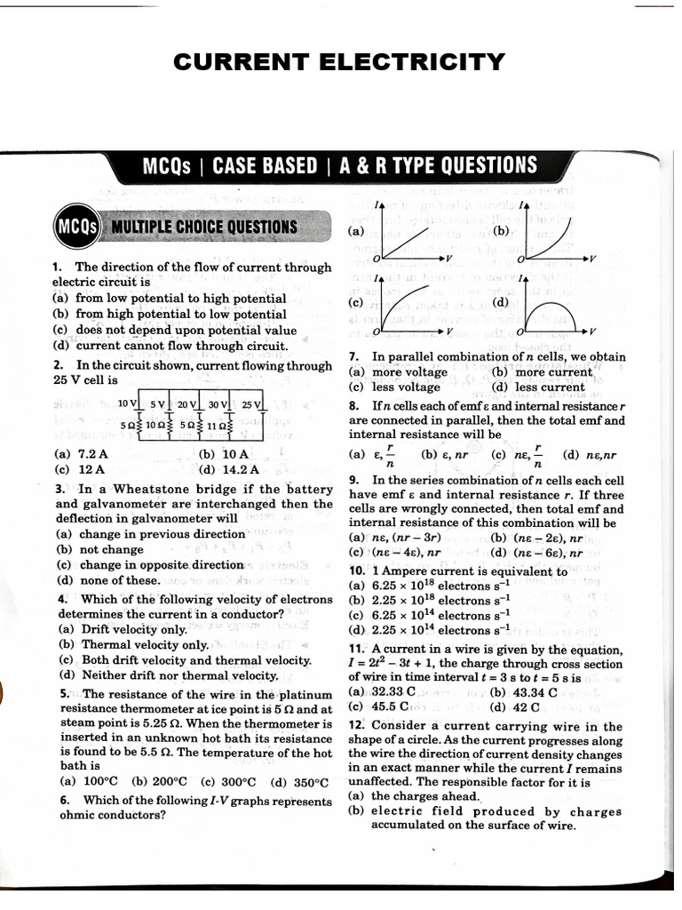 Current Electricity - HAF | PDF