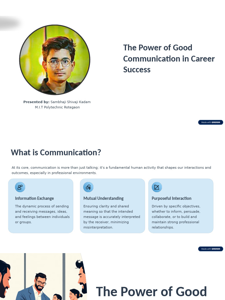 The Power of Good Communication in Career Success | PDF | Communication ...