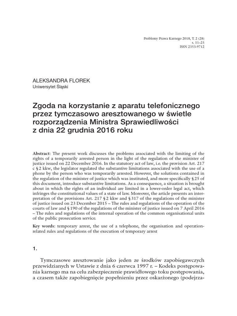 Tymczasowo Aresztowany 217c | PDF
