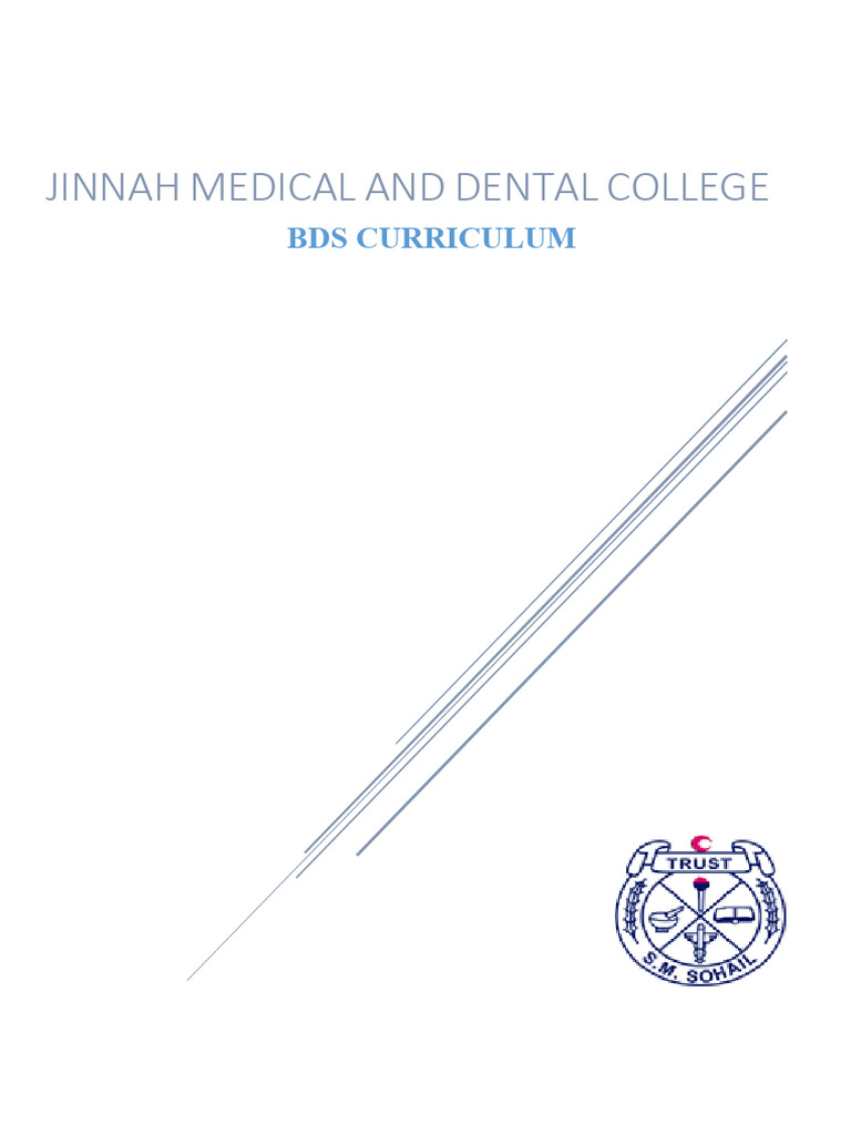 Jinnah Medical Dental College BDS Curriculum | PDF | Periodontology ...