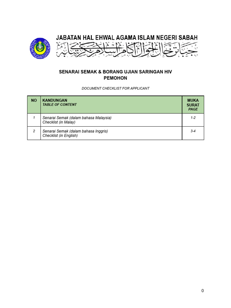 Senarai Semak Pengguna | PDF