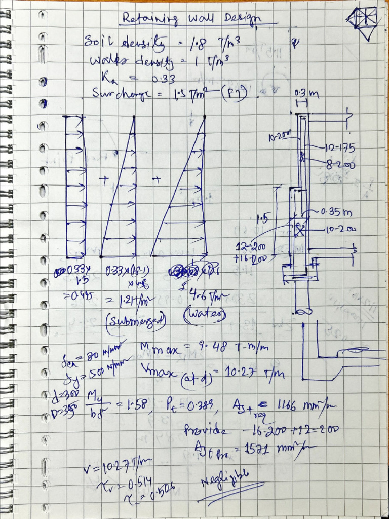 Retaining Wall Design | PDF