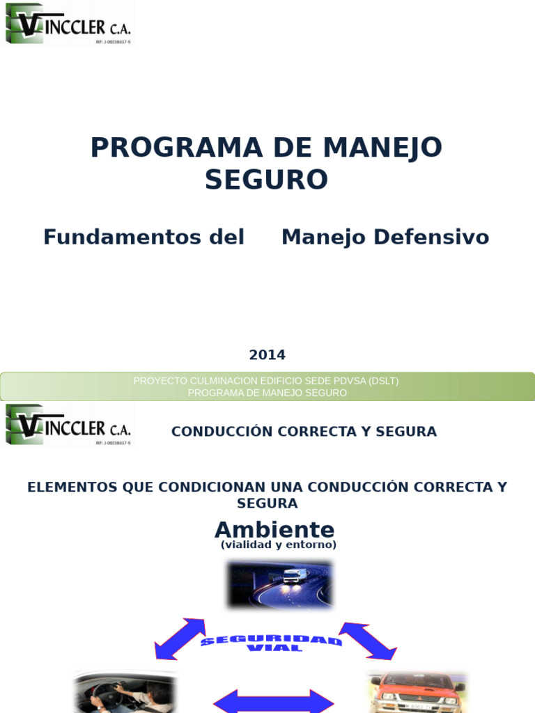 Manejo Seguro en Proyecto PDVSA DSLT | PDF | Tráfico | Neumático