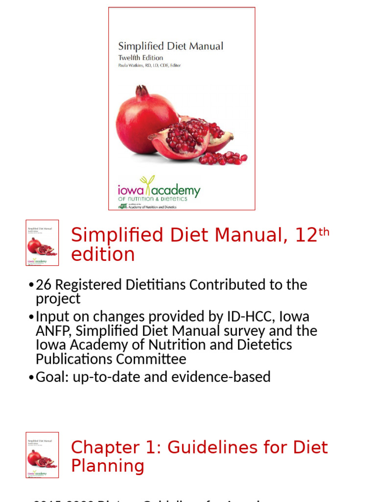 Simplified Diet Manual Overview | PDF | Healthy Diet | Dieting