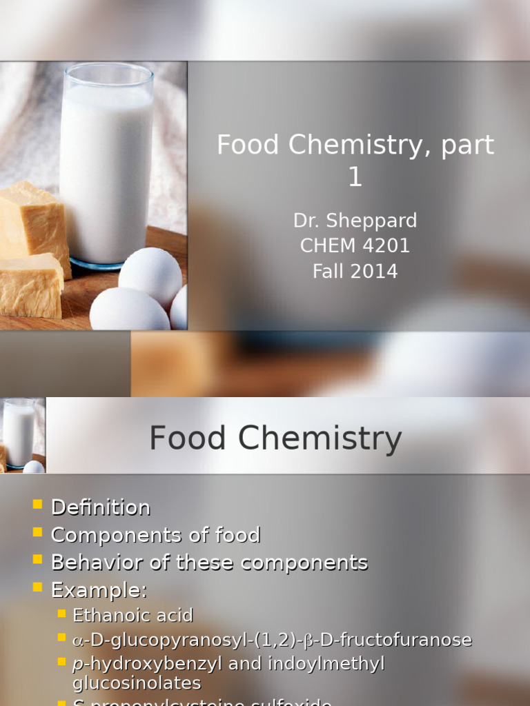 FoodChemistry Part1 Post | PDF | Nutrients | Carbohydrates