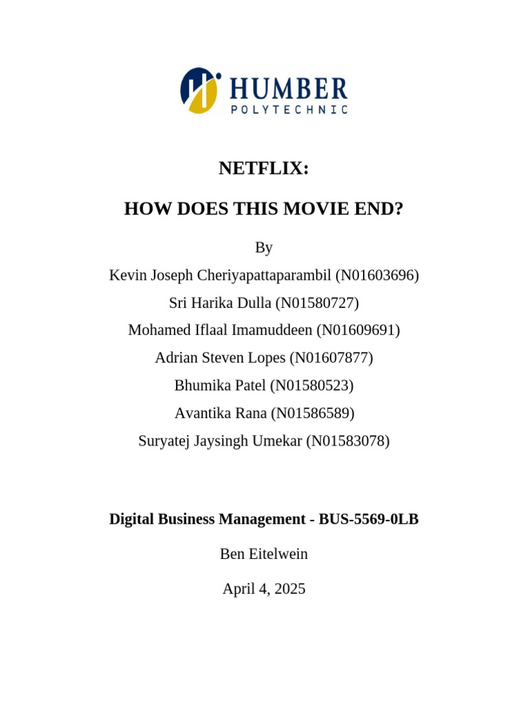Netflix's Strategic Challenges and Solutions | PDF | Cost Of Living ...