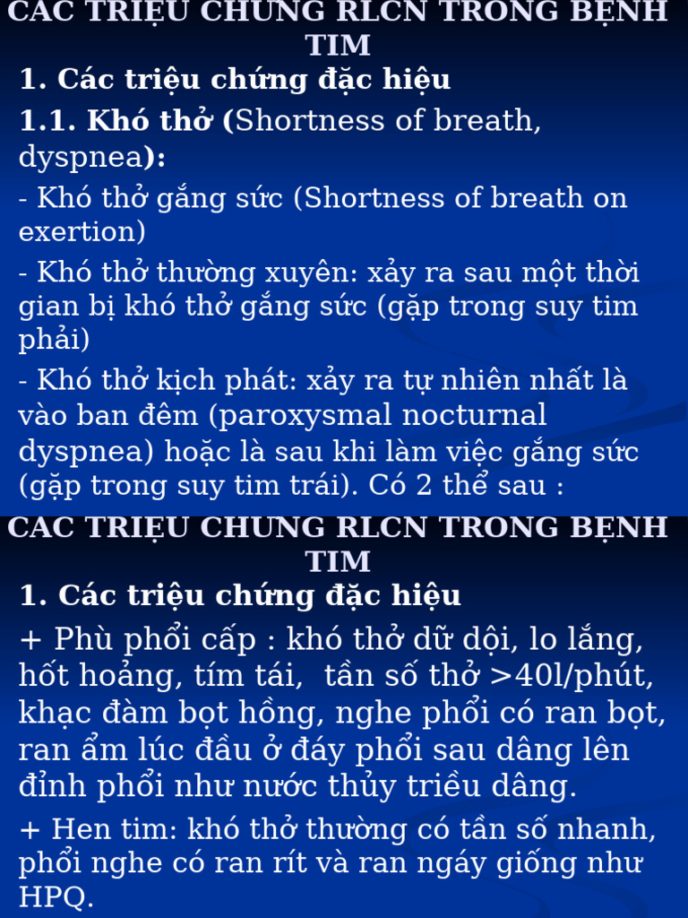 TRIỆU CHỨNG VÀ HỘI CHỨNG HỆ TIM MẠCH | PDF