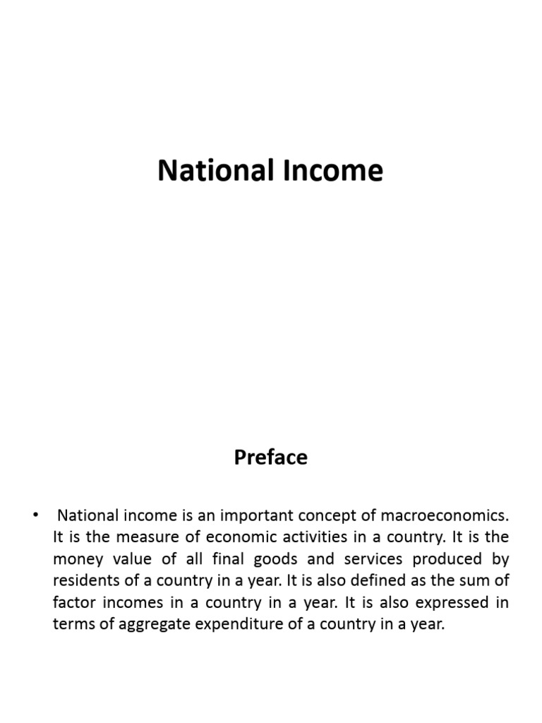 Understanding National Income Concepts | PDF | Gross Domestic Product ...