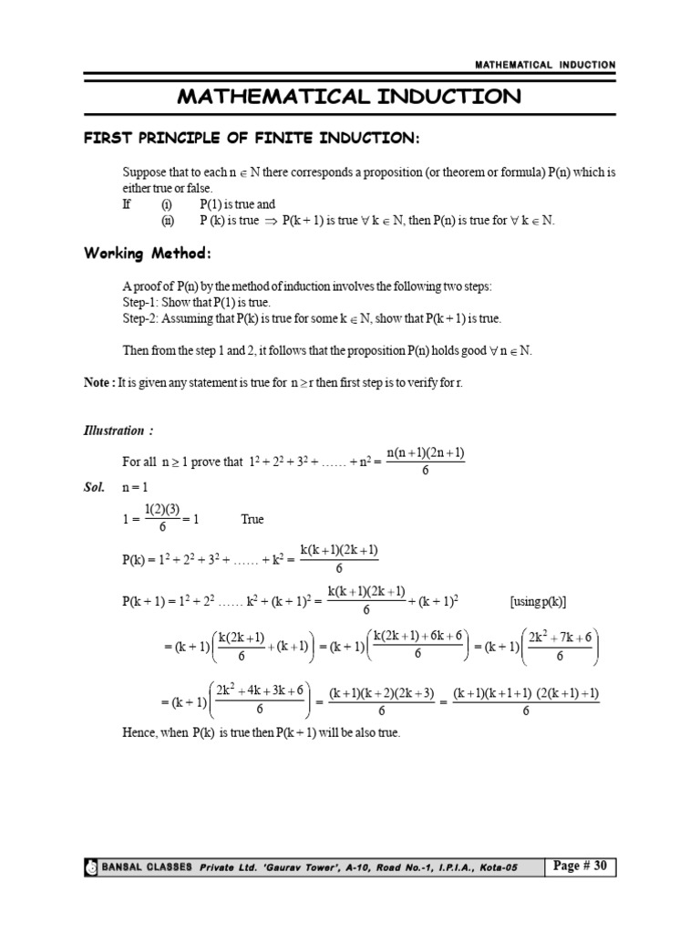 11th Ch-4 Mathematical Induction | PDF | Theorem | Mathematical Proof
